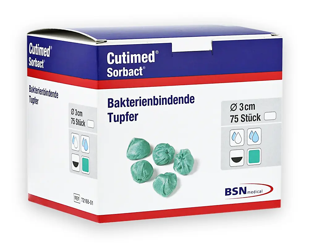 Cutimed® Sorbact® Tupfer walnussgroß, 75 Tupfer